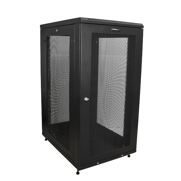 Startech.Com 24U Server Cabinet / Network Cabinet - Server Rack Enclosure RK2433BKM | Zoro